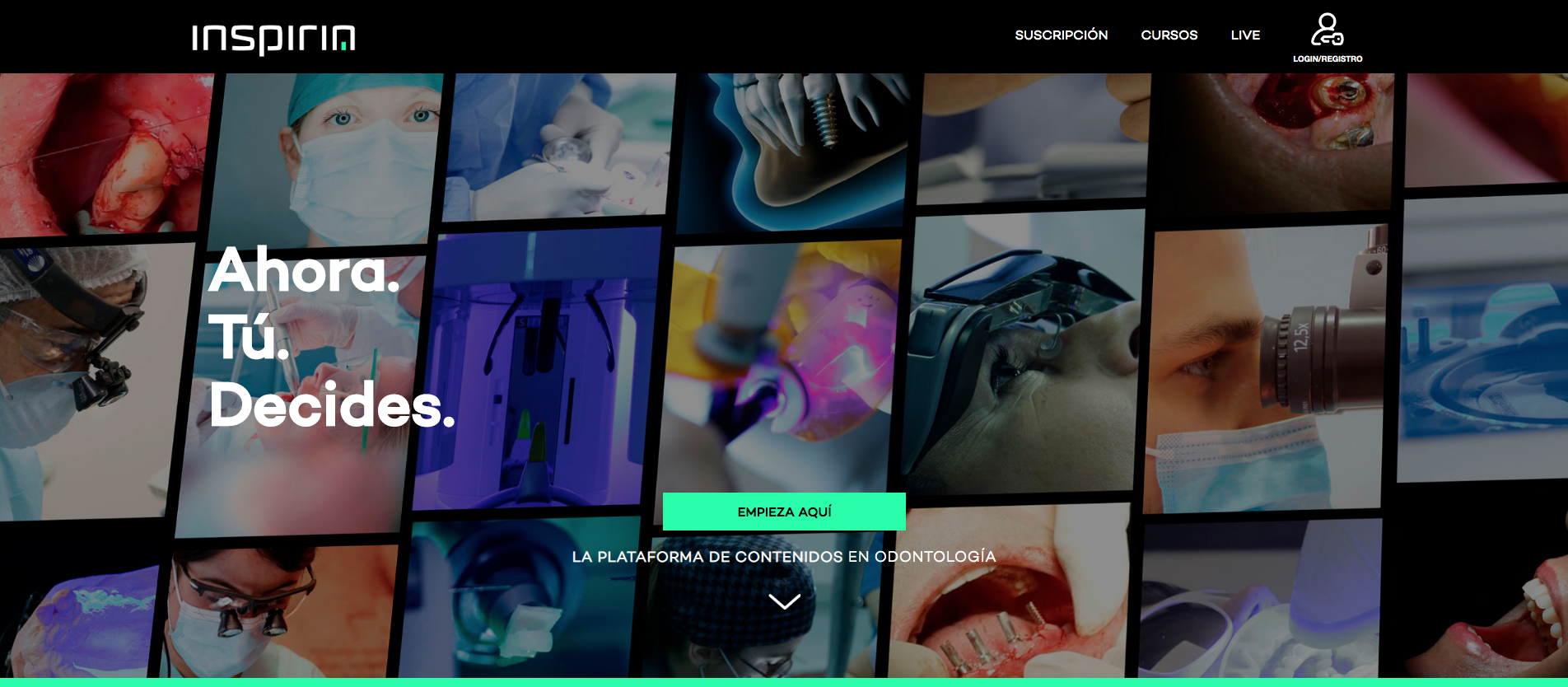 Inspiria – Plataforma de formación en odontología